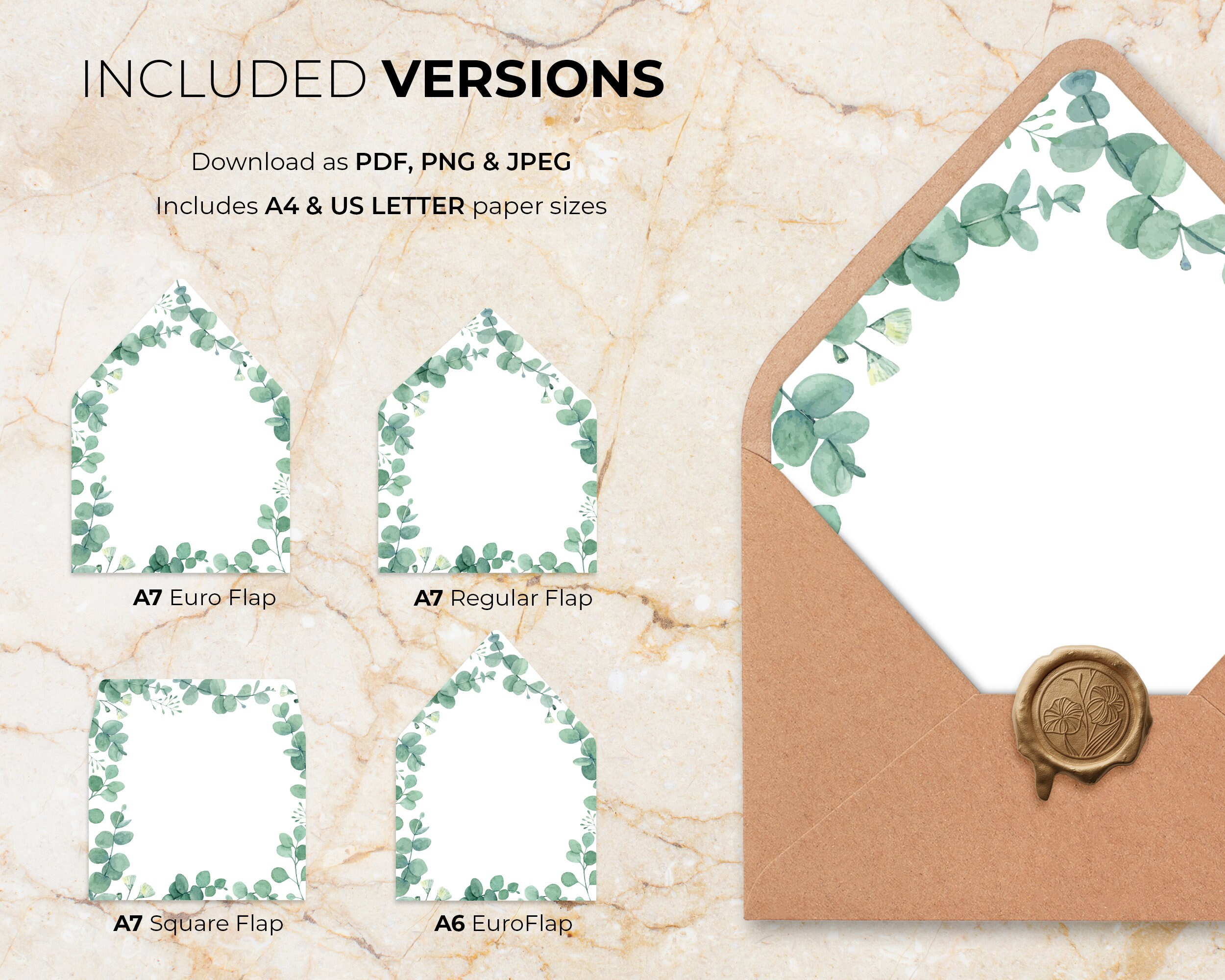 Envelope Liner Template, Printable Envelope Liner, Instant Download ...