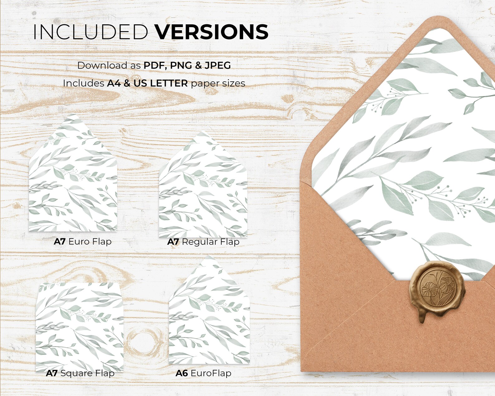 Envelope Liner Template, Printable Envelope Liner, Instant Download ...