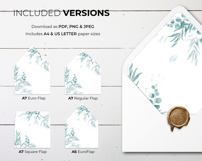 Envelope Liner Template Printable Envelope Liner Instant - Etsy