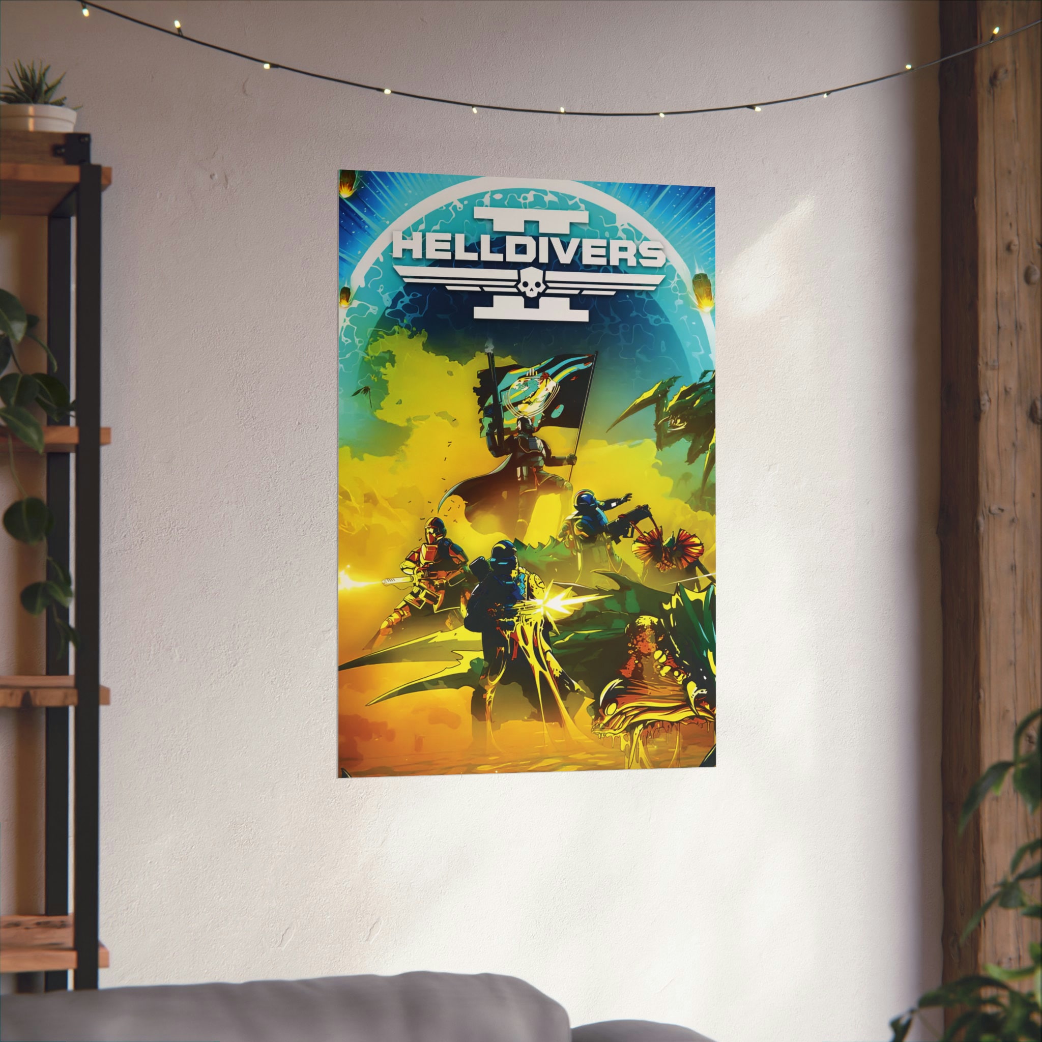 Physical Helldivers 2 Inspired Minimalist Matte Poster, Game Art ...