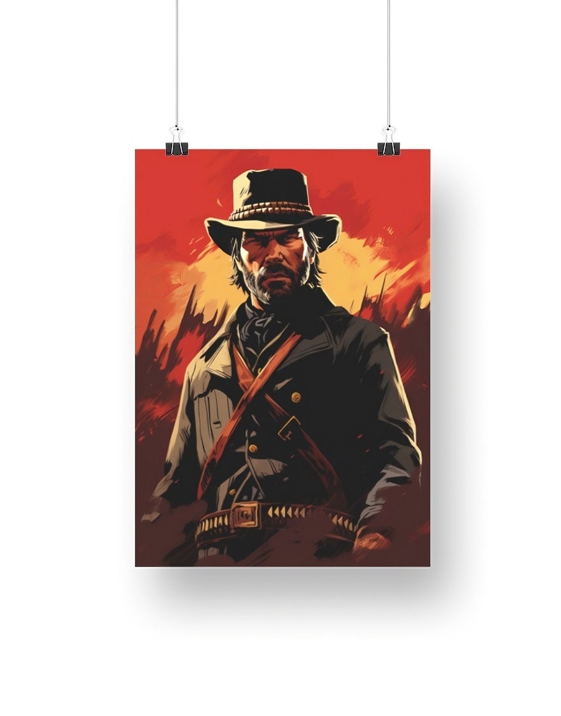 Red Dead Redemption 2 Minimalist Poster Game Art Gaming Print Full Page ...