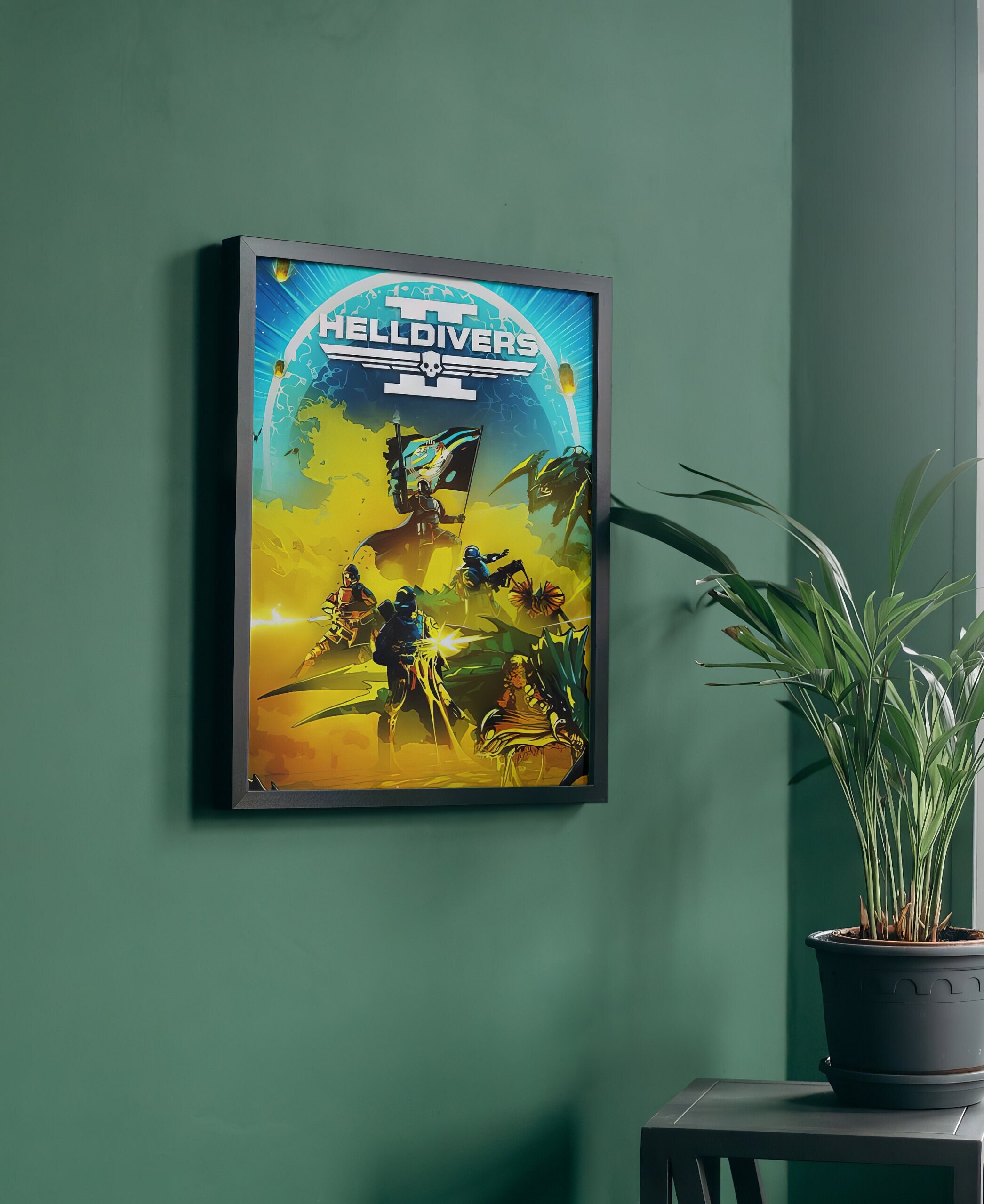 Physical Helldivers 2 Inspired Minimalist Matte Poster, Game Art ...