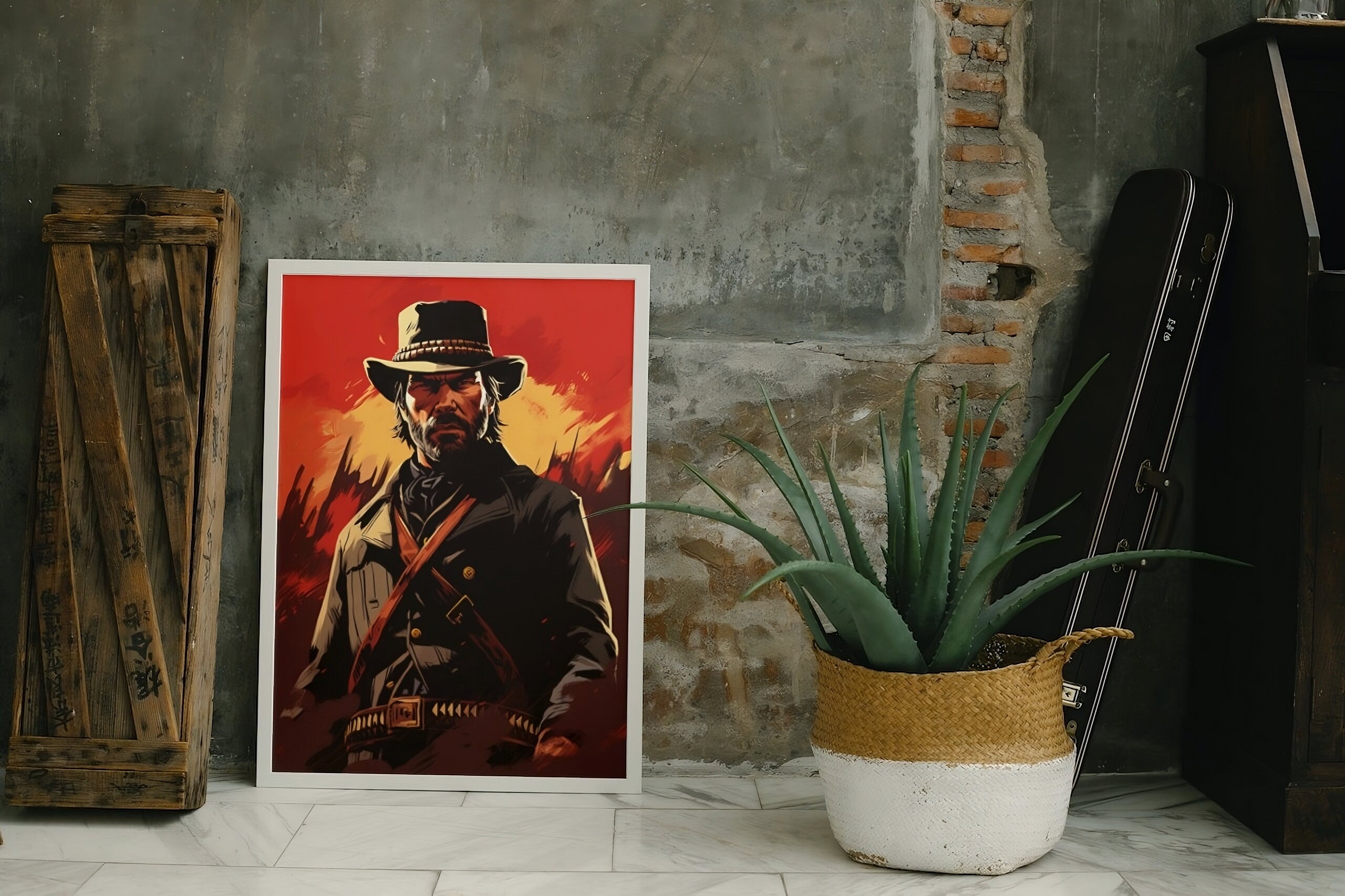 Red Dead Redemption 2 Minimalist Poster Game Art Gaming Print Full Page ...