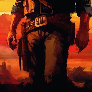 Red Dead Redemption 2 Minimalist Poster Game Art Gaming Print - Etsy
