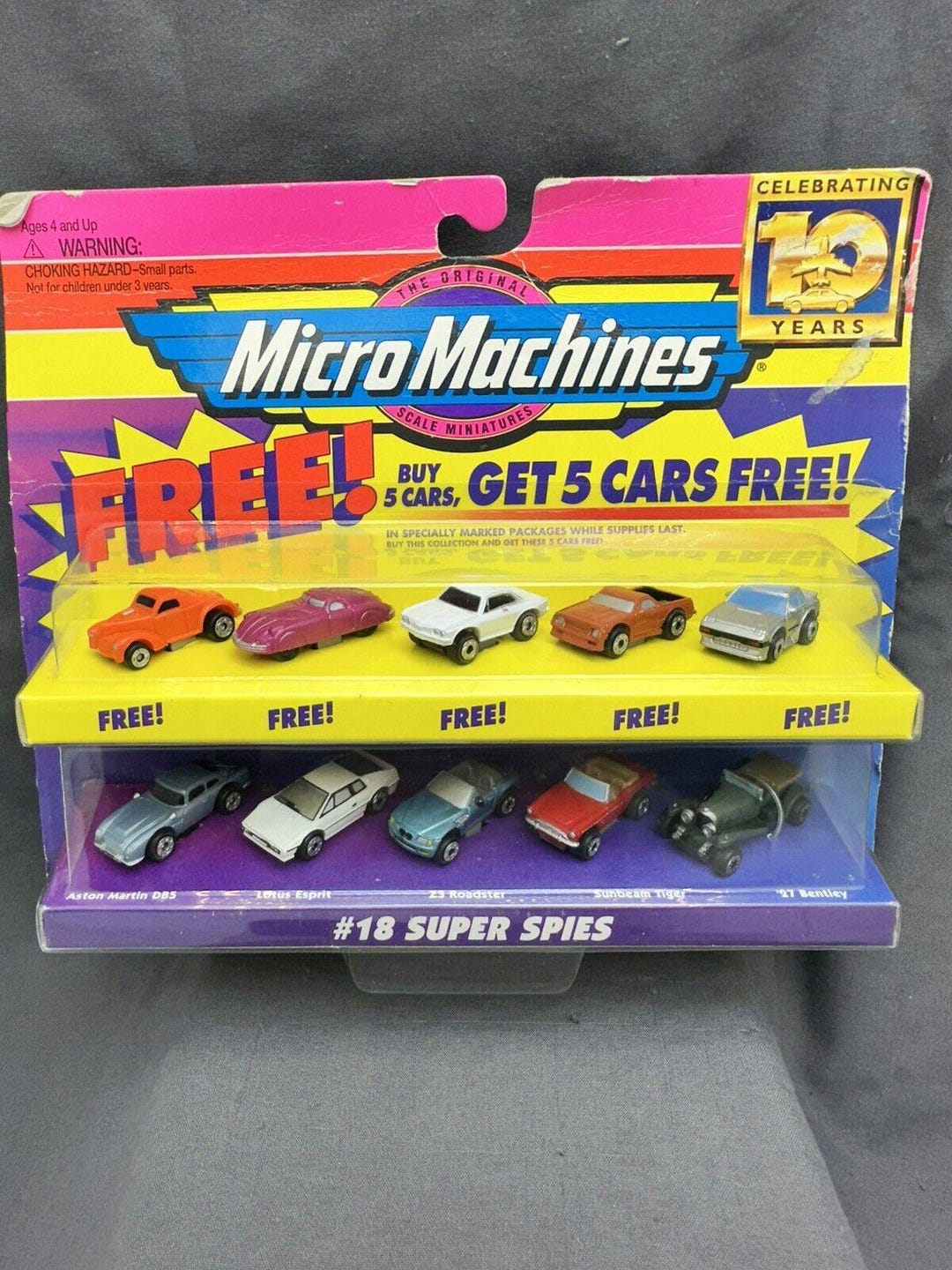 Vintage Micro Machines 10th Anniversary 18 Super Spies 1996 Galoob NEW ...