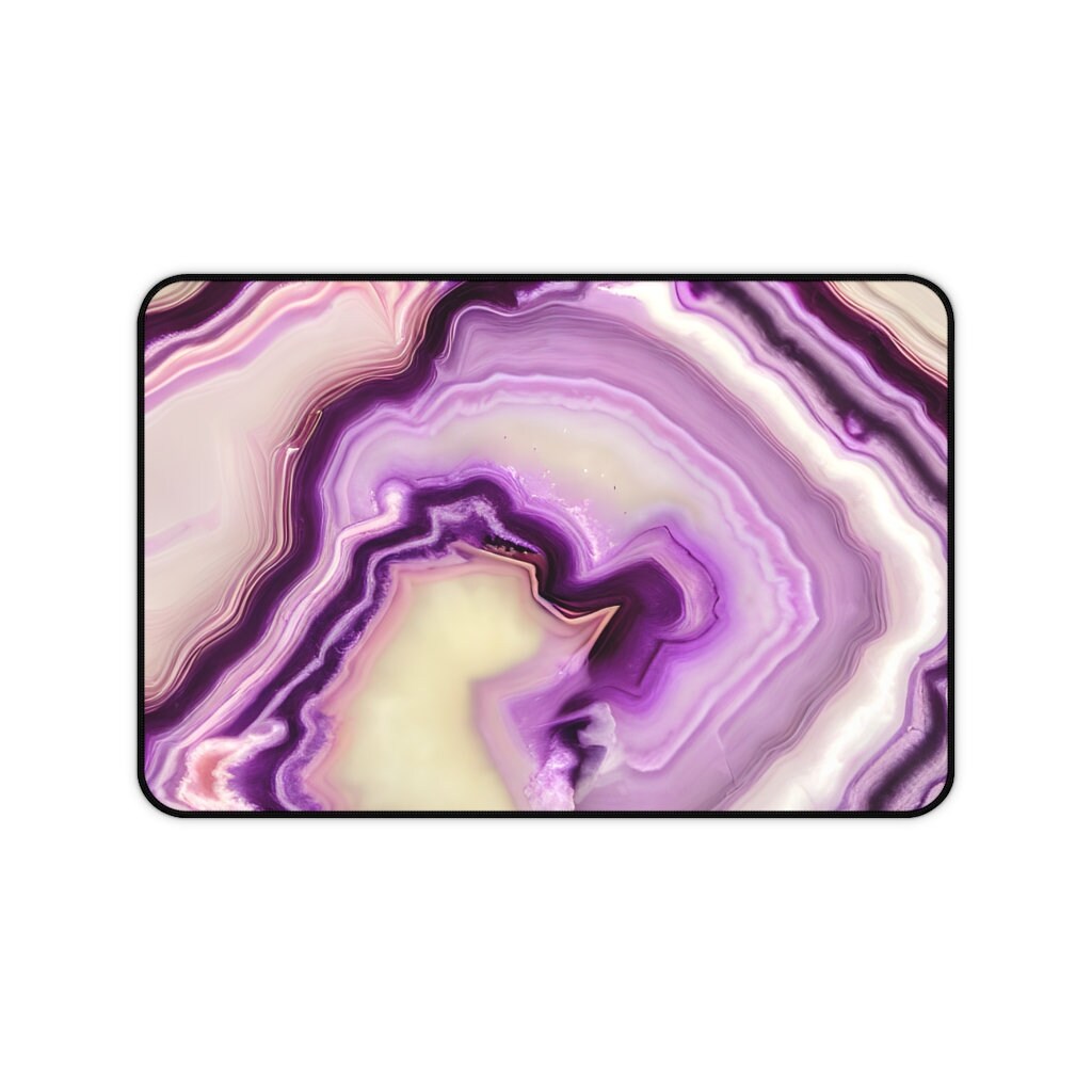 Purple Marble Desk Mat Purple Desk Mat Marble Desk Mat - Etsy