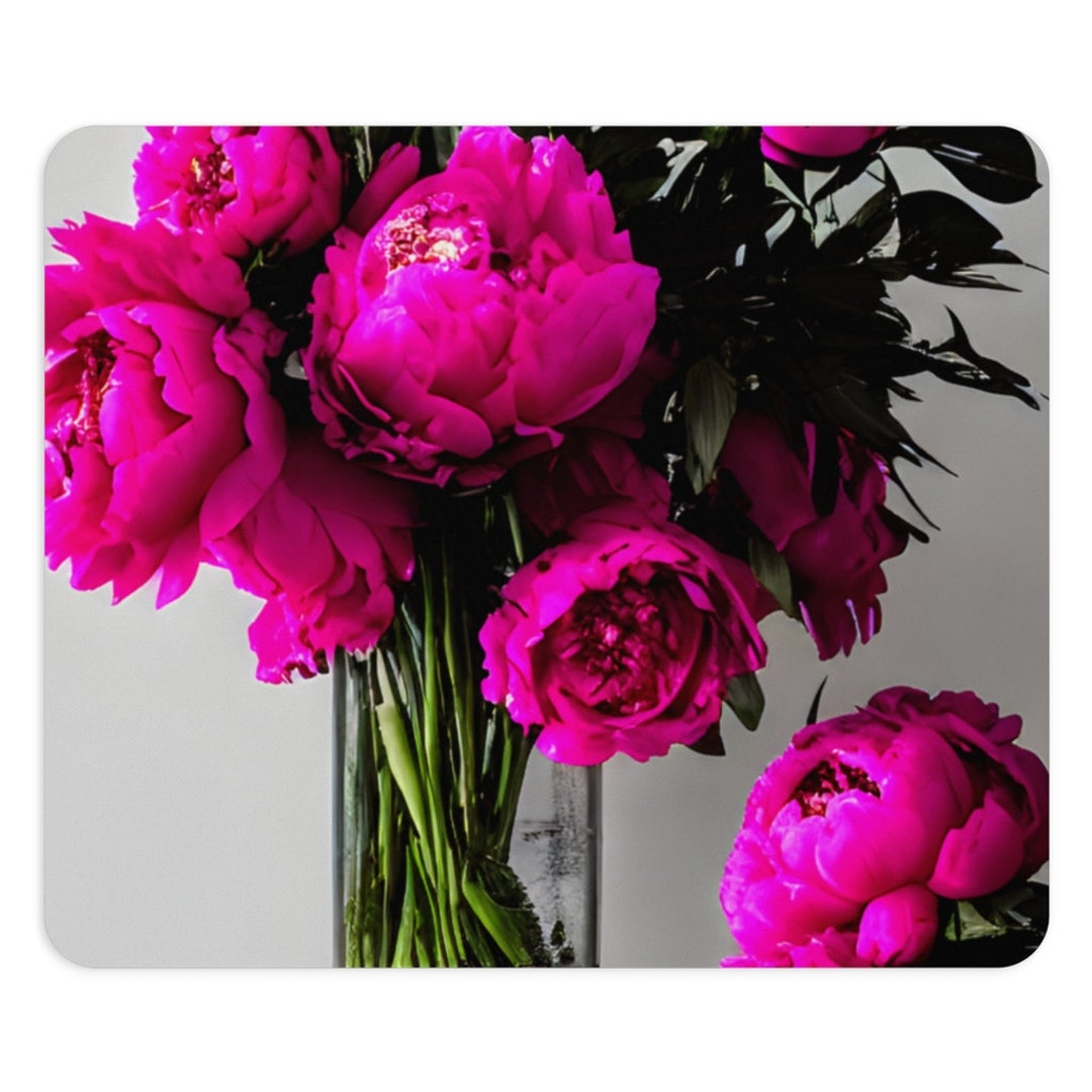Mouse Pad, Peonies Mouse Pad, Peonies Mousepad, Peony Mouse Pad, Peony ...