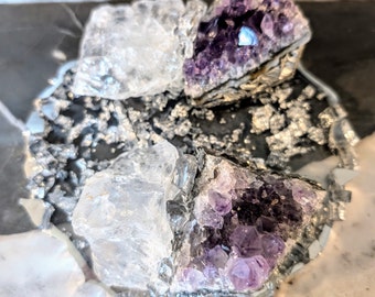 Quartz Crystal Business Card Holder | Custom Phone Stand Gem Resin ...