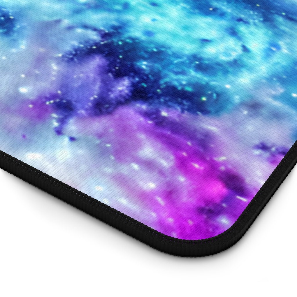 Galaxy Desk Mat Turquoise Desk Mat Purple Desk Mat Space - Etsy