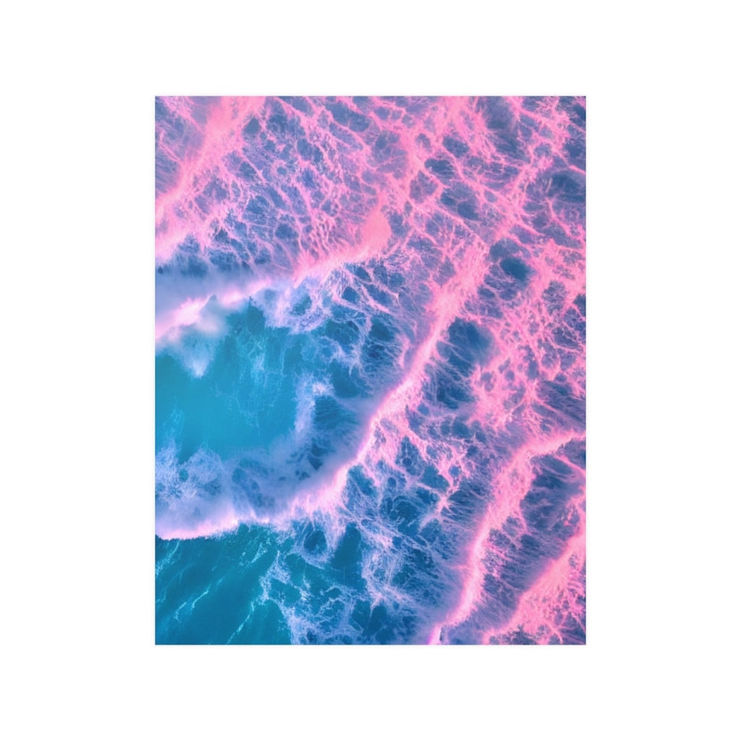 Satin Poster, Ocean Poster, Colorful Poster, Ocean Art, Ocean Wall Art ...