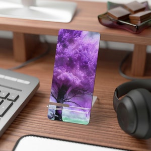 Purple Tree Phone Stand, Purple Tree Phone Holder, Purple Phone Stand ...