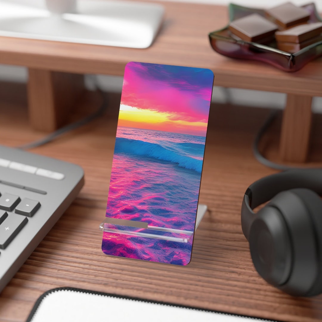 Ocean Phone Stand, Ocean Phone Holder, Sunset Phone Stand, Phone Stand ...