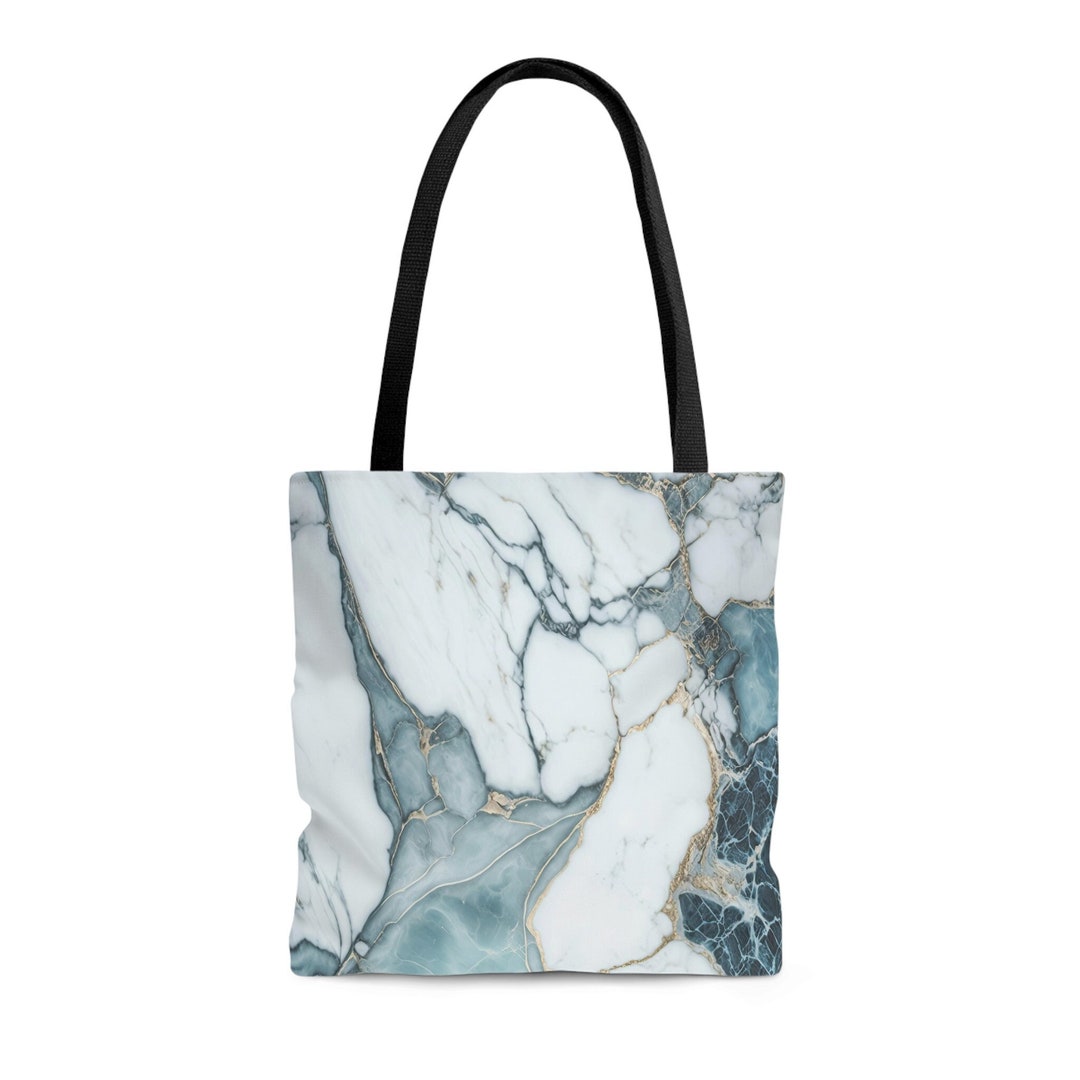 Blue Marble Tote Bag | Blue Marble Tote | Blue Tote Bag | Blue Tote ...