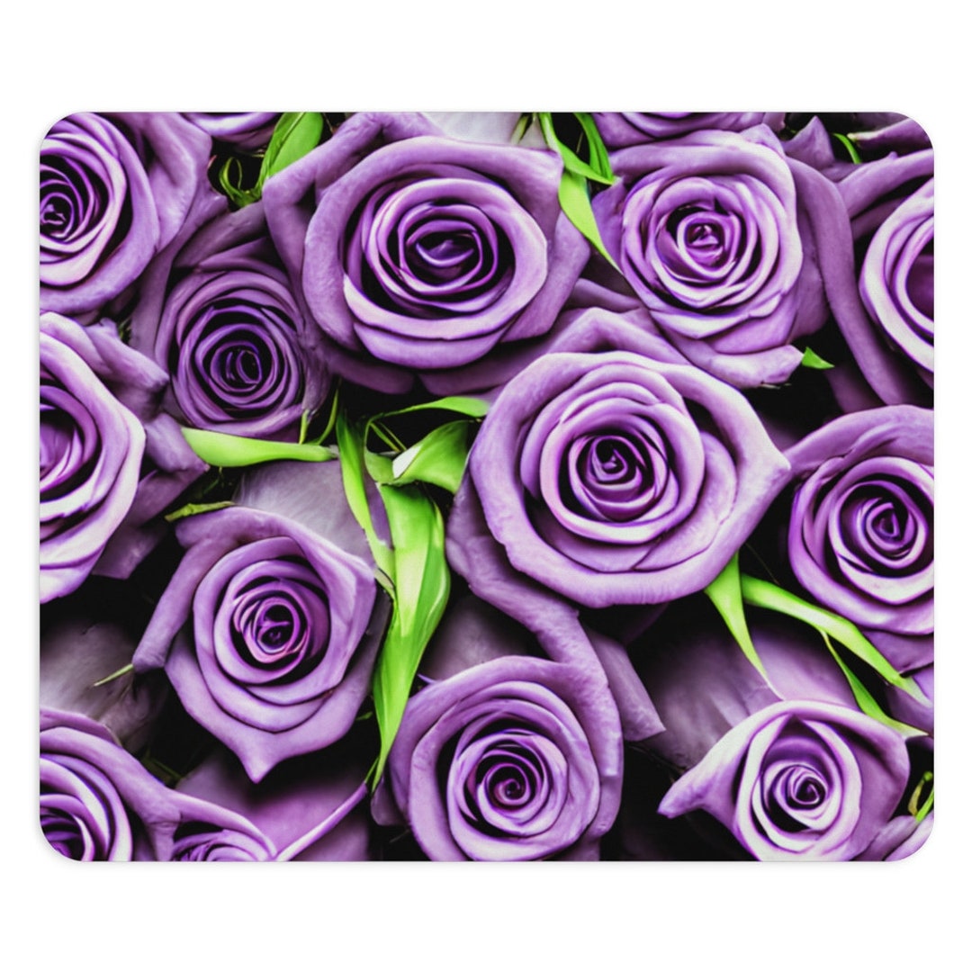 Mouse Pad, Roses Mouse Pad, Roses Mousepad, Purple Mouse Pad, Purple ...