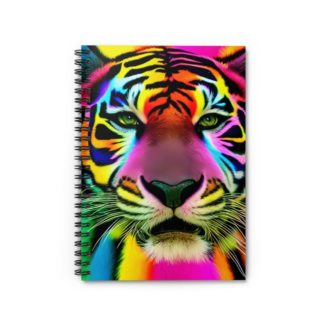 Spiral Notebook, Tiger Notebook, Tigers Notebook, Colorful Notebook ...