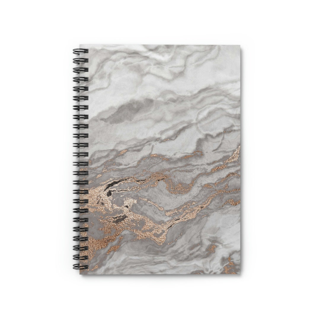 Neutral Marble Notebook, Neutral Notebook, Gray Notebook, Gray Marble ...