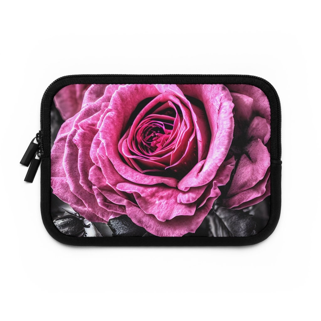 Pink Rose Laptop Sleeve Rose Laptop Sleeve Pink Laptop - Etsy