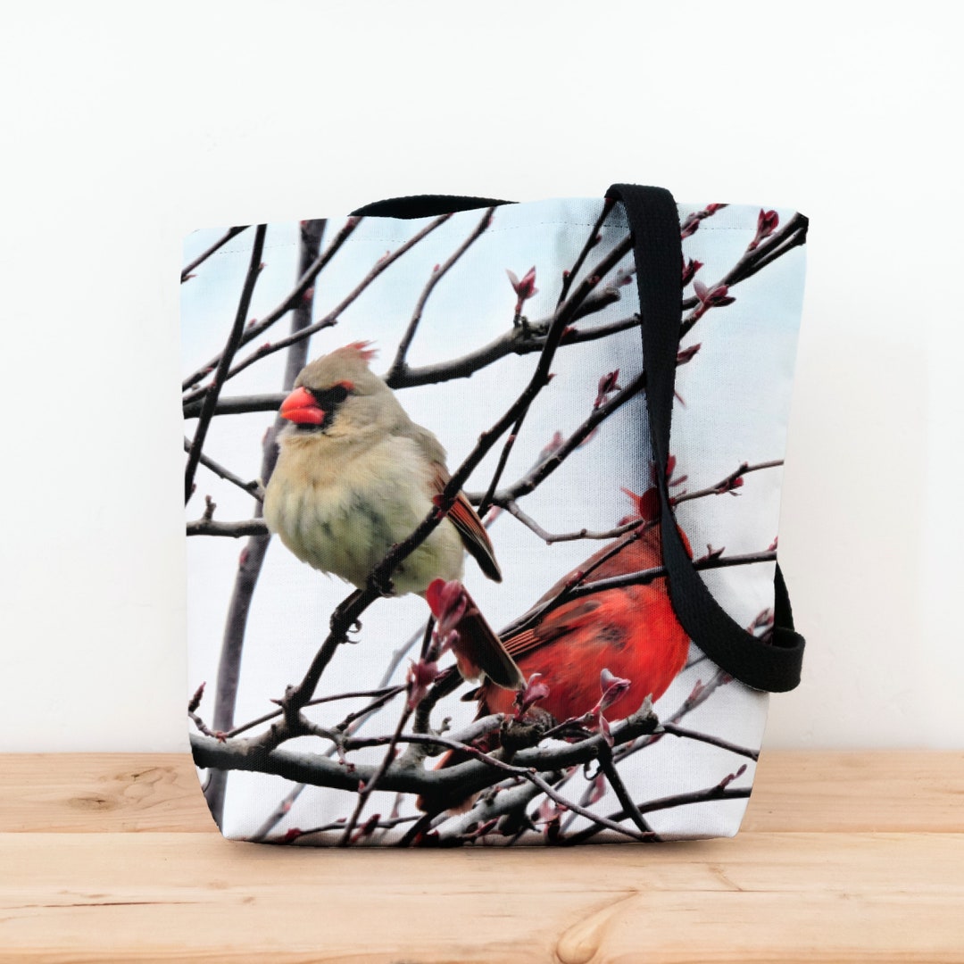 Cardinal Photo Tote Bag, Cardinals Bird Nature Macro Photography ...