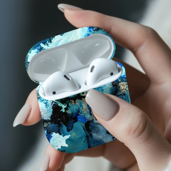 Marble Blue AirPod Case - Etsy