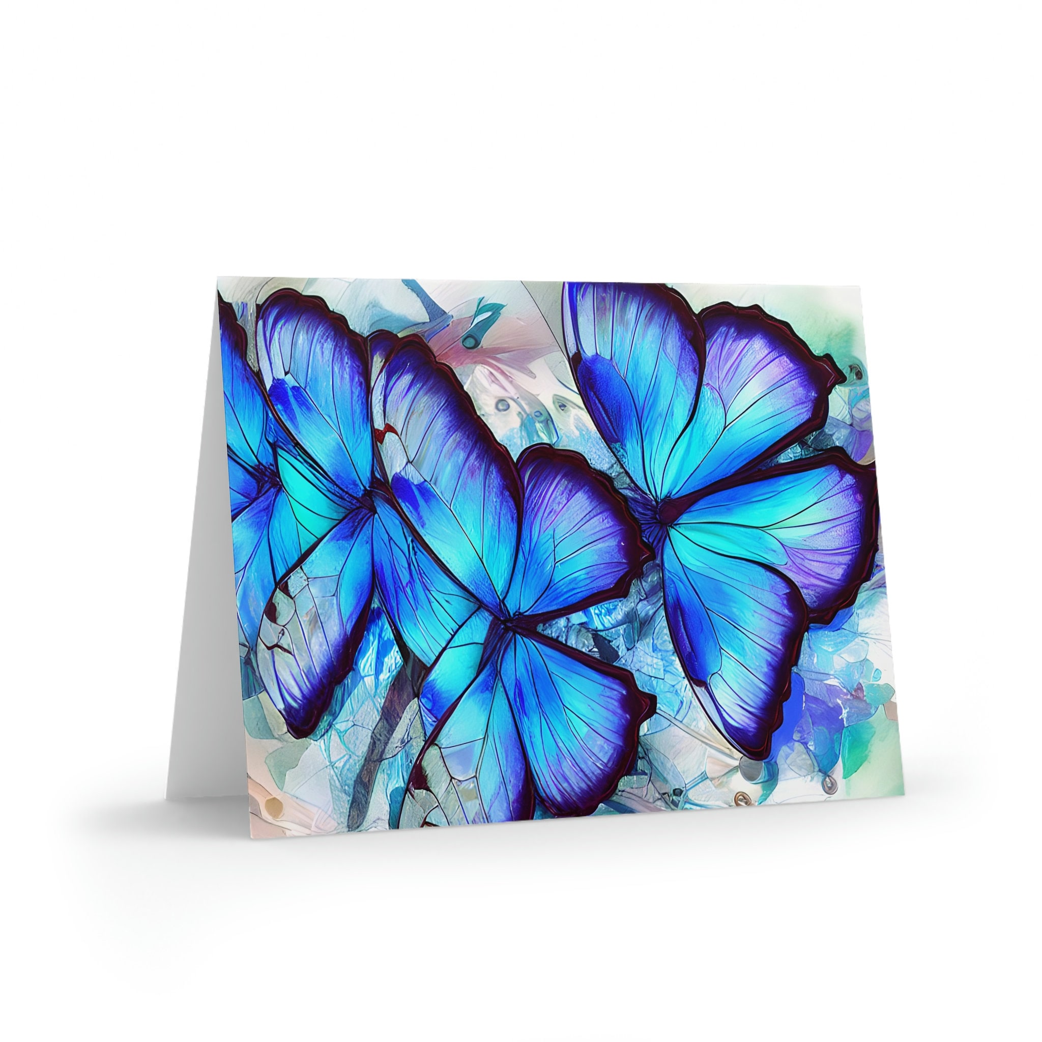 Butterfly Note Cards Butterfly Greeting Cards Blue Morpho - Etsy