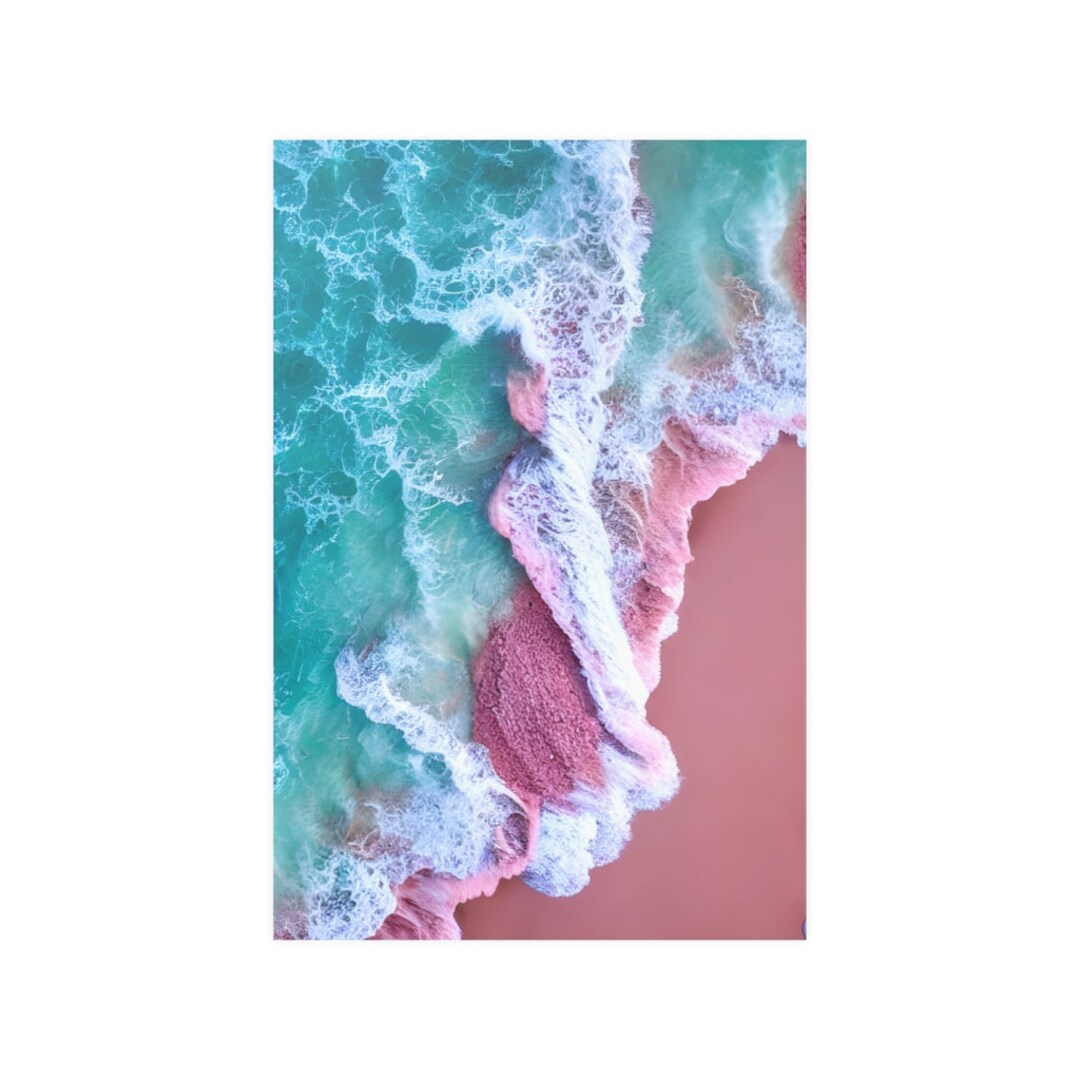 Satin Poster, Ocean Poster, Beach Poster, Ocean Art, Ocean Wall Art ...