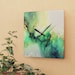 Green Abstract Art Wall Clock Green Wall Clock Green Clock Abstract ...