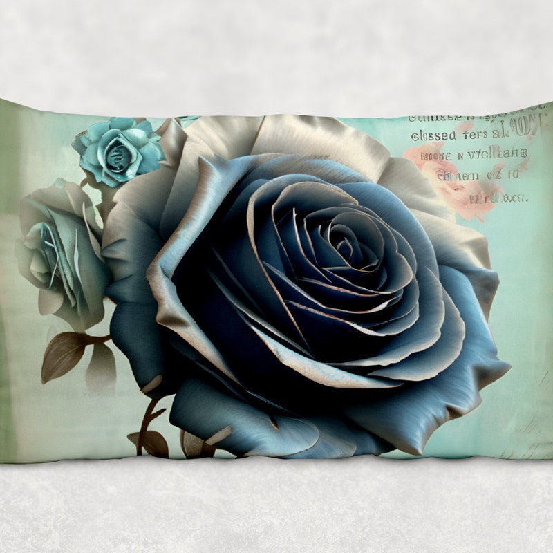 Rose Pillow - Etsy