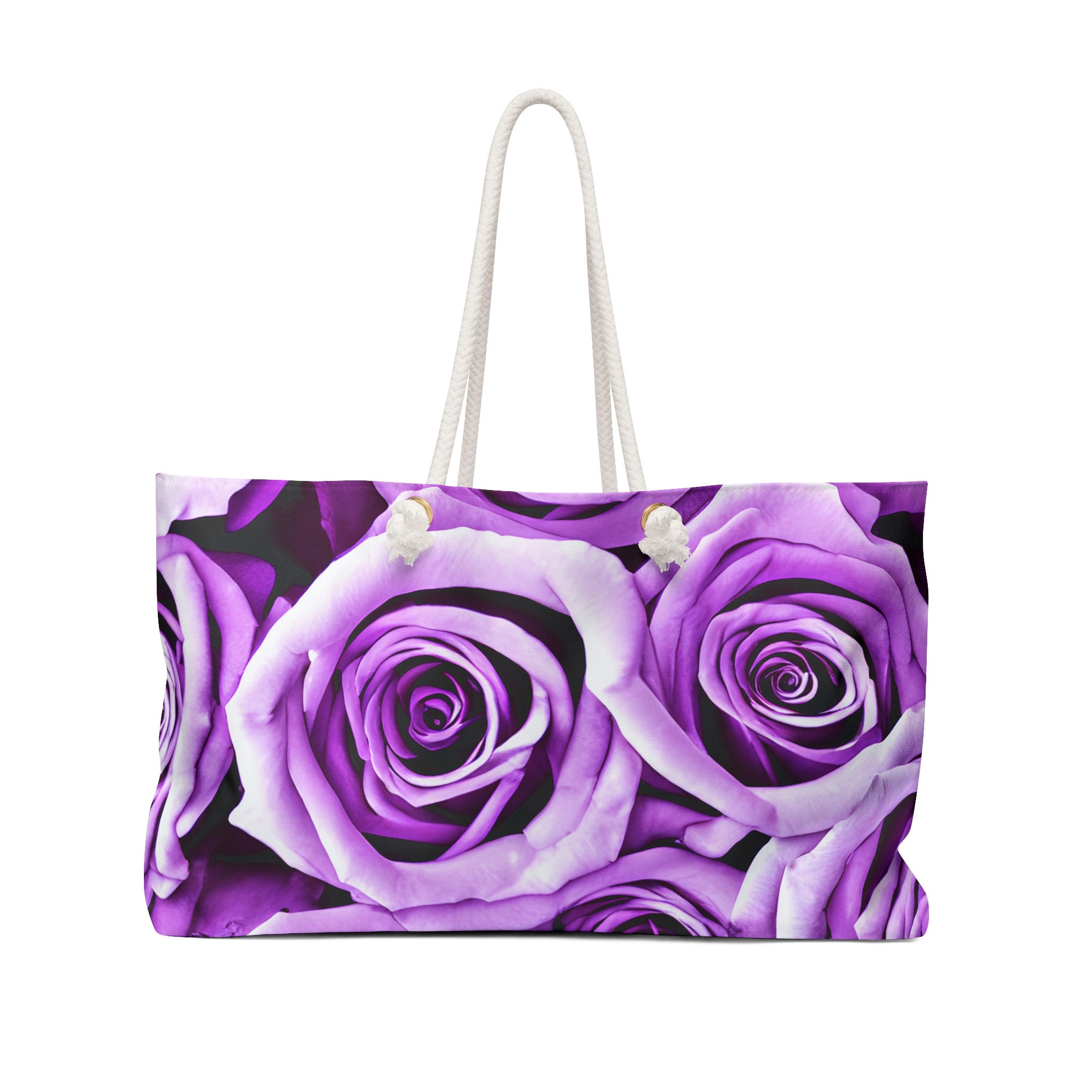 Purple Rose Weekender Bag Purple Weekender Bag Purple - Etsy