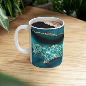 Turquoise Agate Mug, Teal Coffee Mug, Turquoise Mug, Gift Under 10 ...