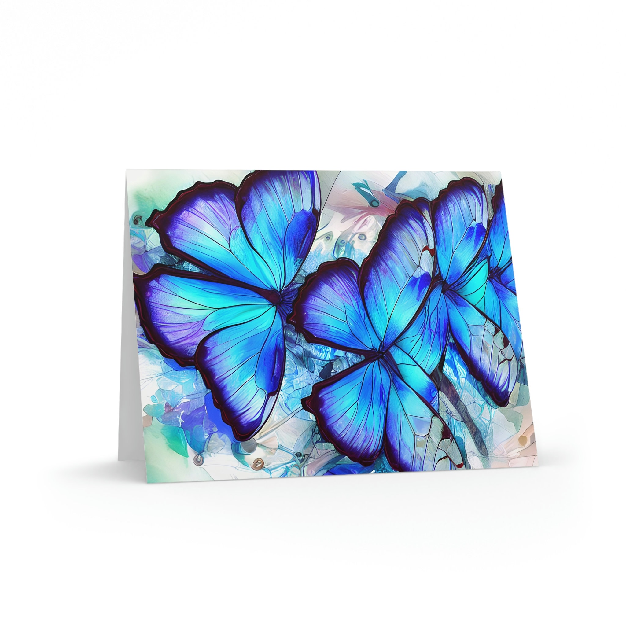 Butterfly Note Cards Butterfly Greeting Cards Blue Morpho - Etsy