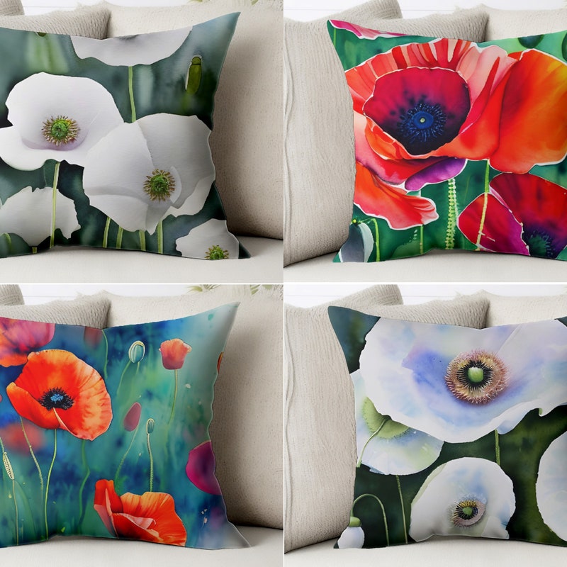 Poppy Pillows - Etsy