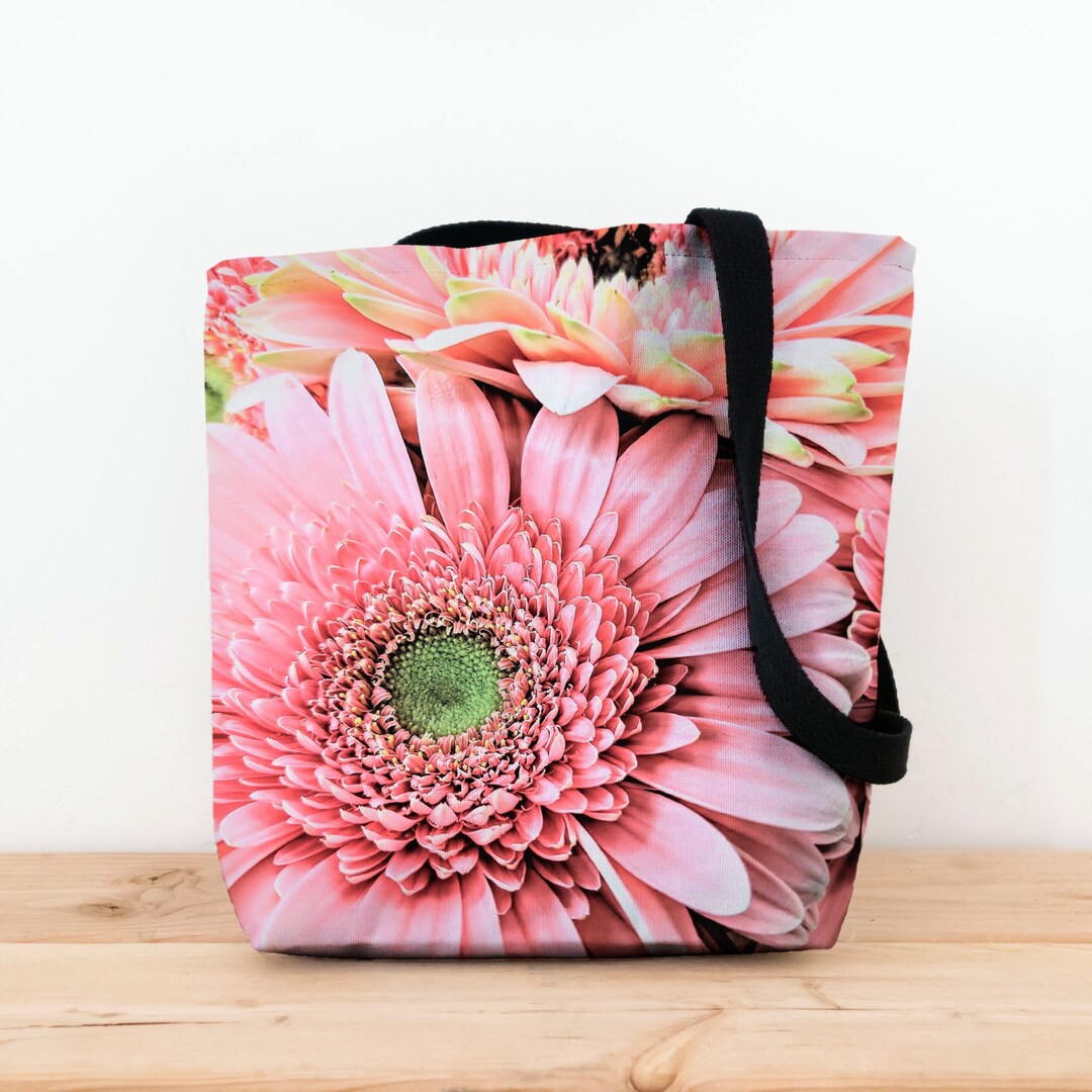 Pink Daisies Tote Bag, Original Photo Art Macro Photography Artwork ...