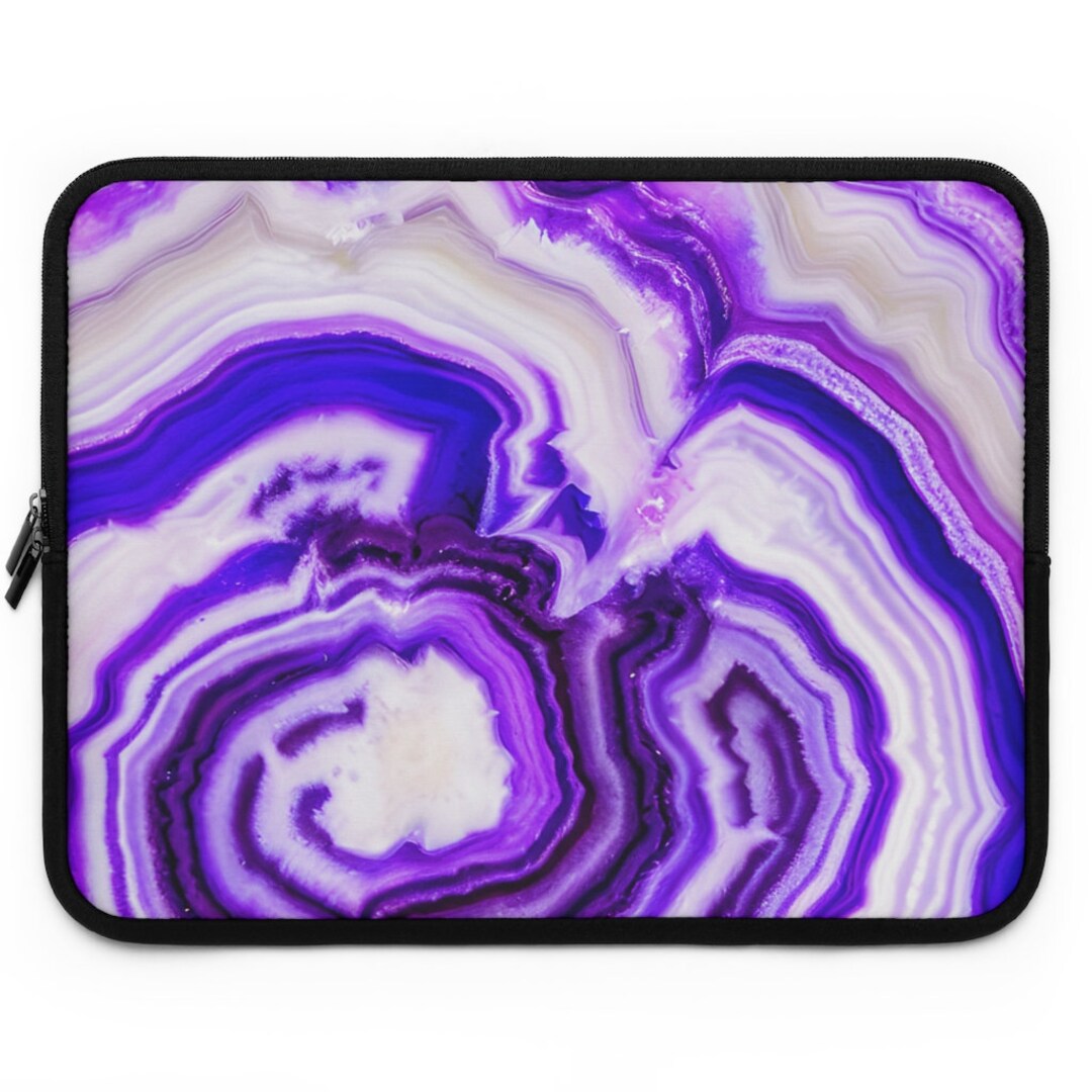 Purple Marble Laptop Sleeve, Marble Laptop Sleeve, Purple Laptop Sleeve ...