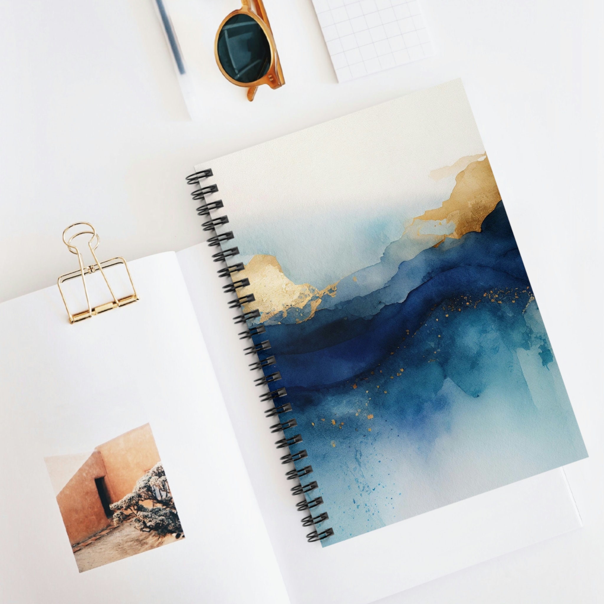 Prussian Blue Notebook Abstract Art Notebook Blue Notebook - Etsy