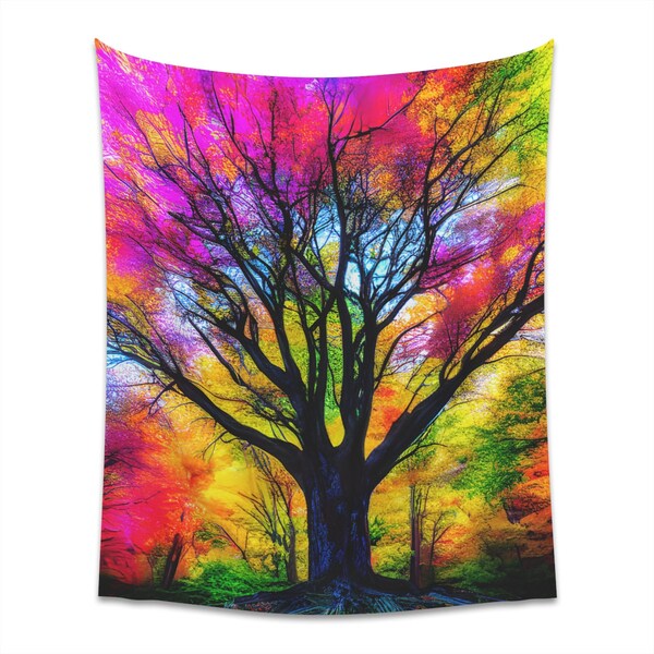 Colorful Trees Art - Etsy