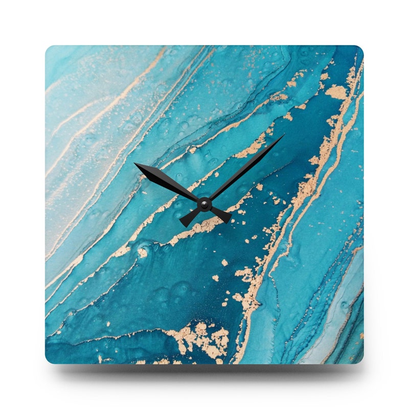 Turquoise Clock - Etsy