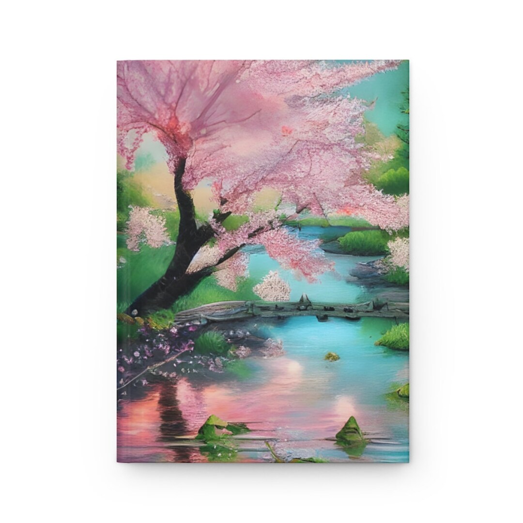 Journal, Hardcover Journal, Cherry Blossom Journal, Blossom Journal ...
