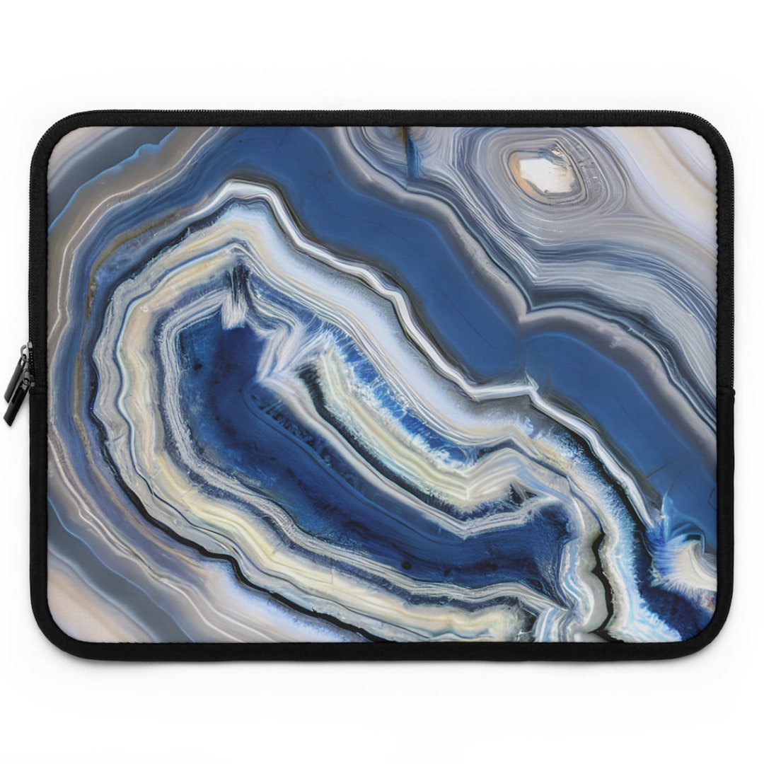 Blue Marble Laptop Sleeve, Marble Laptop Sleeve, Blue Laptop Sleeve ...