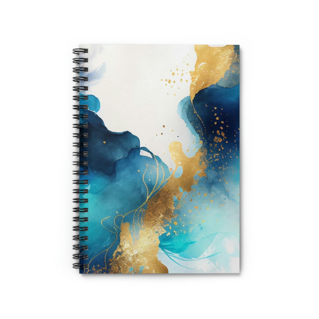 Prussian Blue Notebook, Abstract Art Notebook, Blue Notebook, Abstract ...