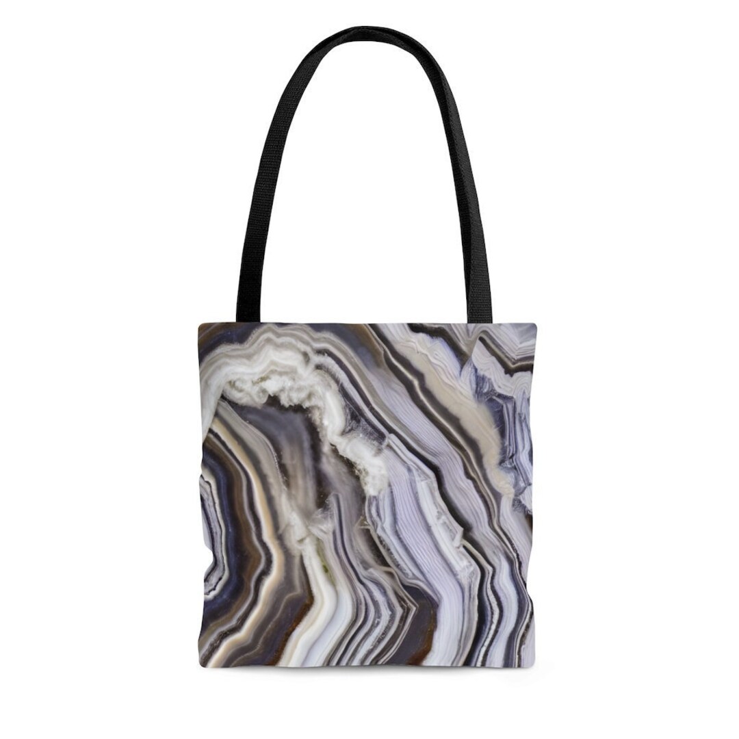 Brown Agate Tote, Agate Tote Bag, Marble Tote Bag, Agate Tote, Marble ...