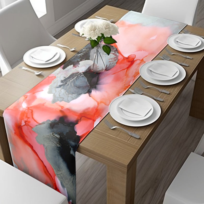 Peach Table Runner - Etsy