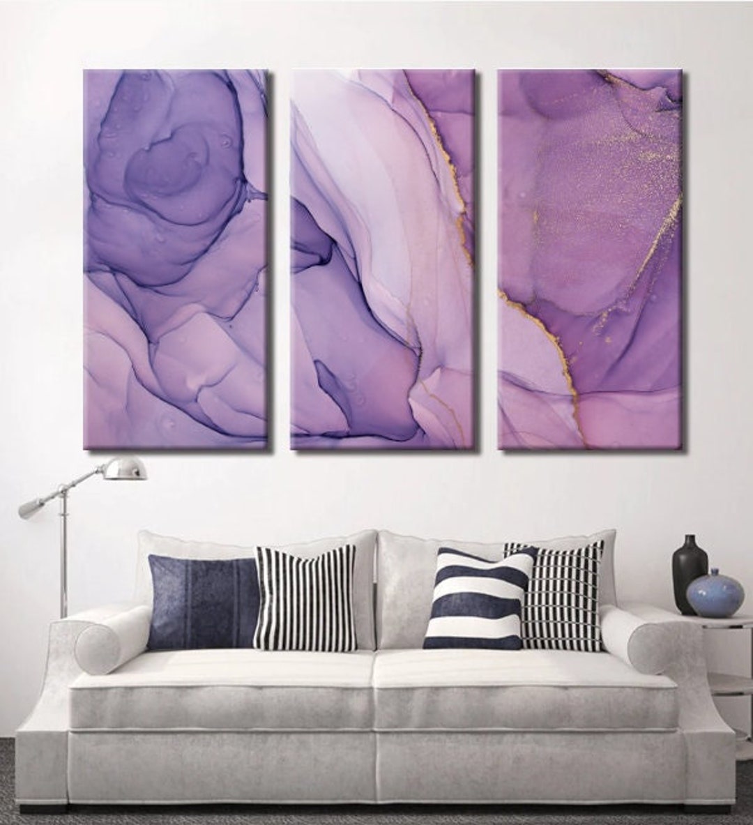 Purple Marble Art | Purple Wall Decor | Purple Hanging | Purple ...