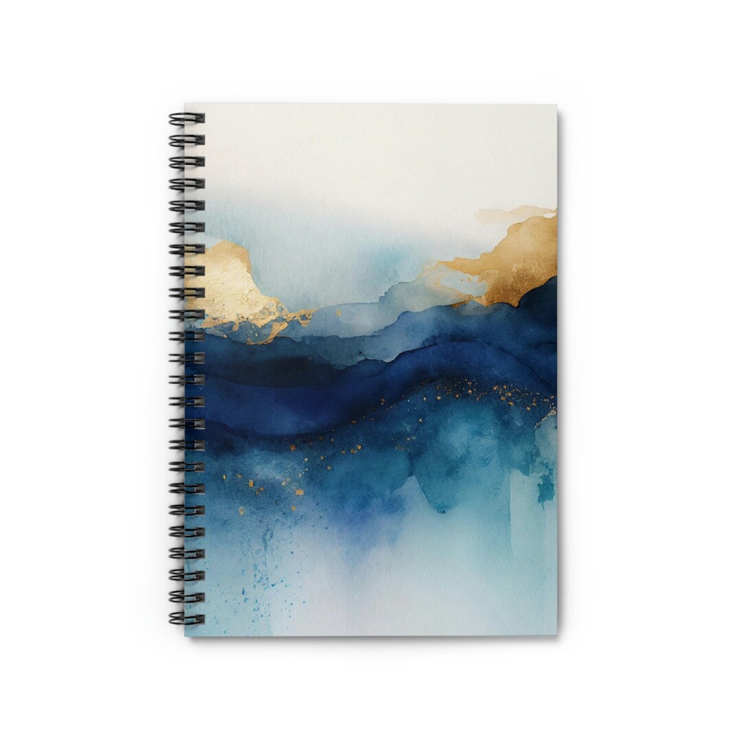 Prussian Blue Notebook, Abstract Art Notebook, Blue Notebook, Abstract ...