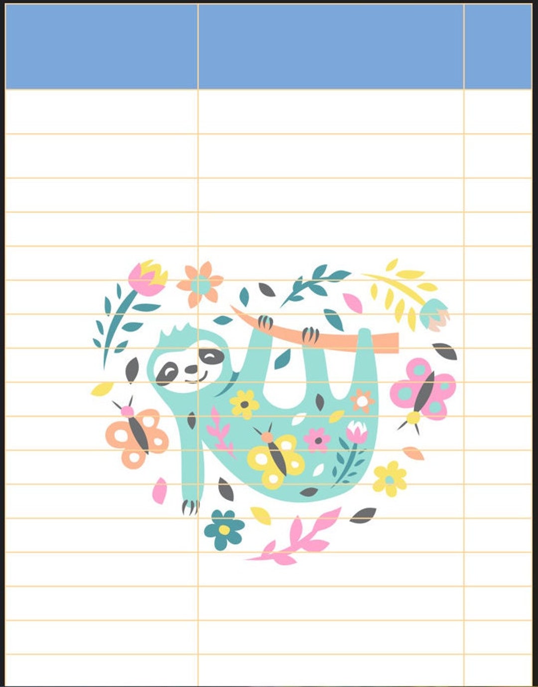 Sloth Check List - Etsy