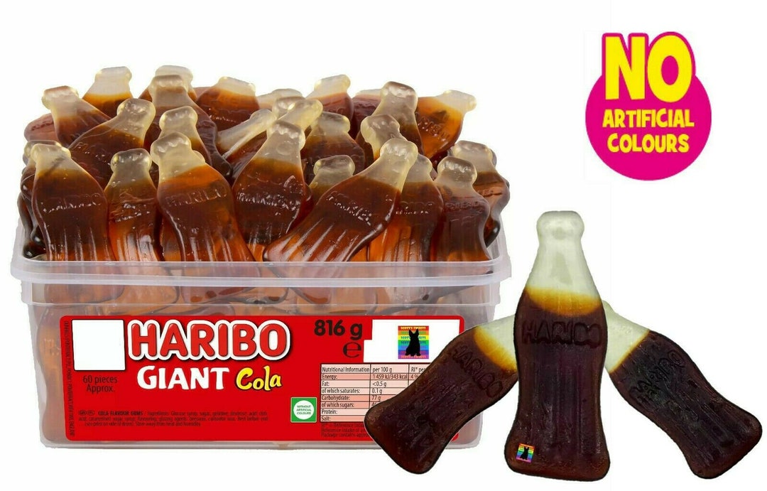 Haribo Giant Cola Bottles Sweets Jelly Gummy Candy Christmas Birthday 200g to Large Tub - Etsy UK