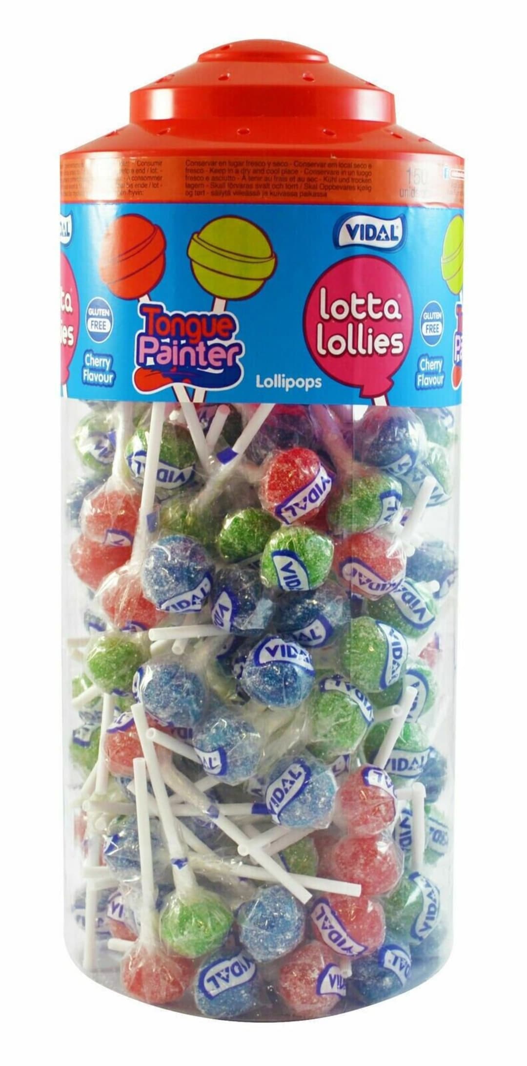 Vidal Tongue MIXED Painter Lotta Lollies Fruit Flavoured Lollipops ...