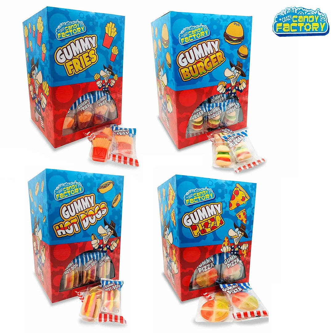CANDY FACTORY Sweets Gummy Pizza Hot Dog Fries Mini Burger Crazy Retro ...