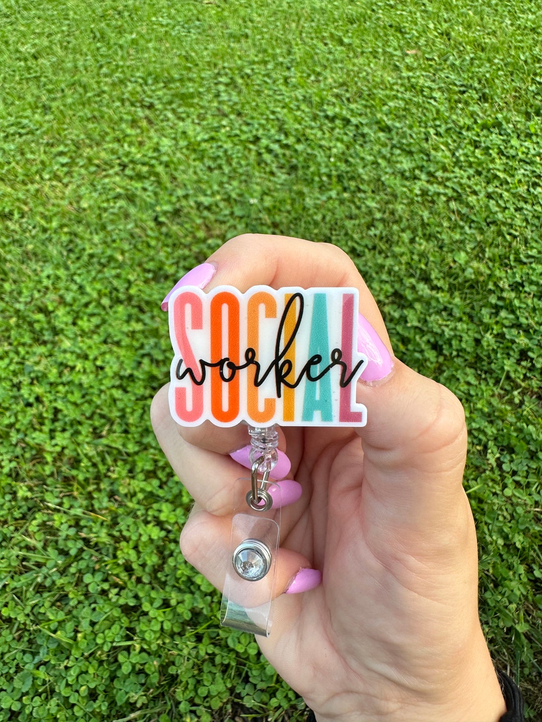 Social Worker Badge Reel / Social Work / Badge Reel - Etsy