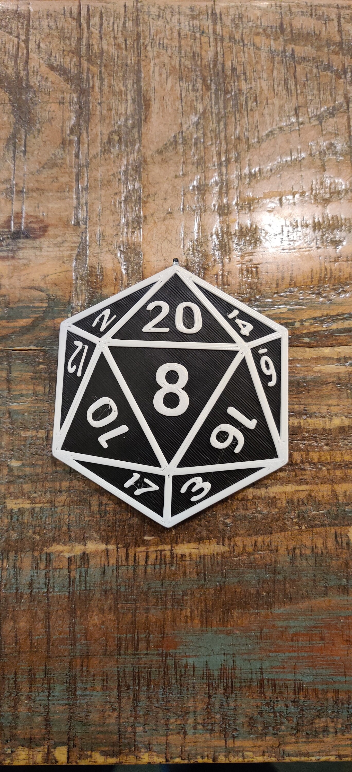 Nat 8 D20 Christmas Ornament | Dnd | 3D Printed - Etsy
