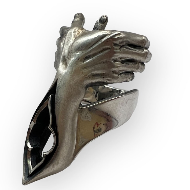 Legiomade Strangle Ring: Handmade Sterling Silver Gothic Horror Jewelry ...